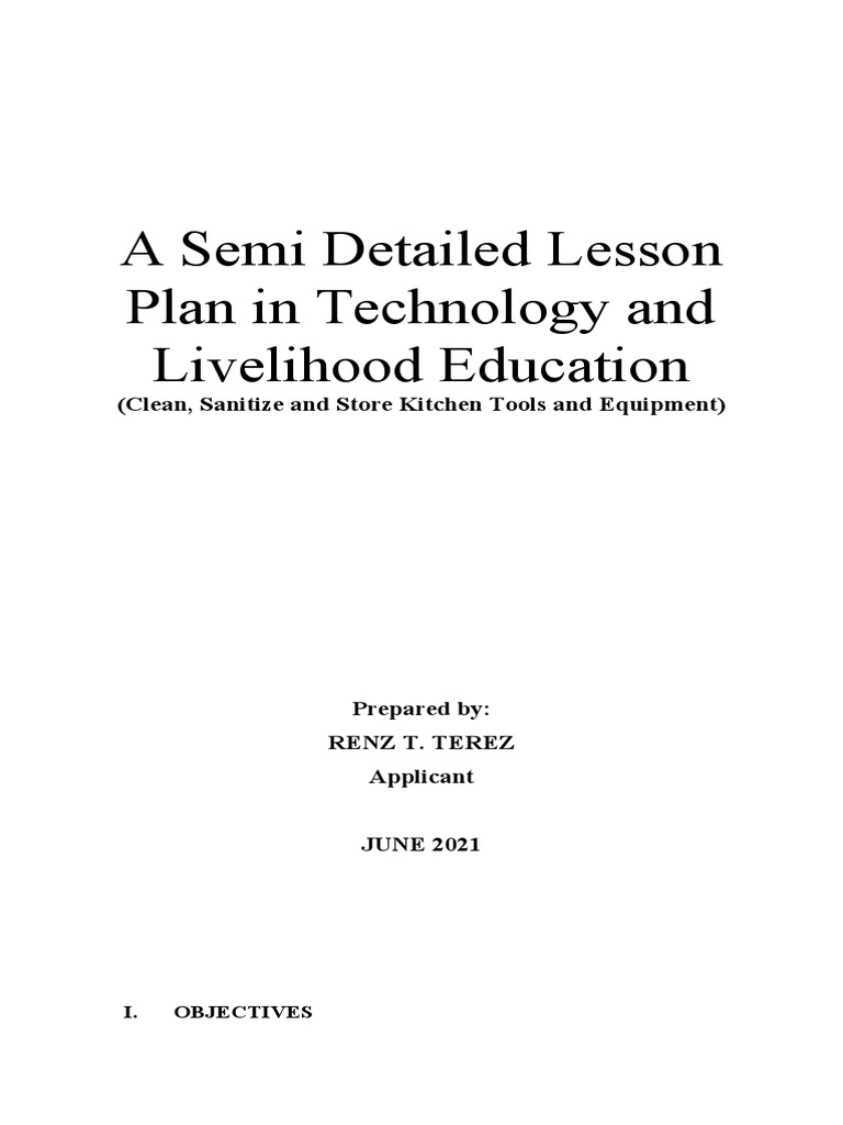 A Semi Detailed Lesson Plan | PDF | Teachers | Learning