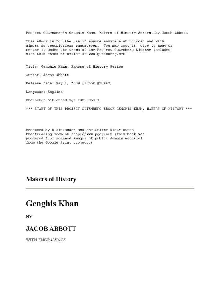 Genghis Khan Biography | Download Free PDF | Genghis Khan | Agriculture