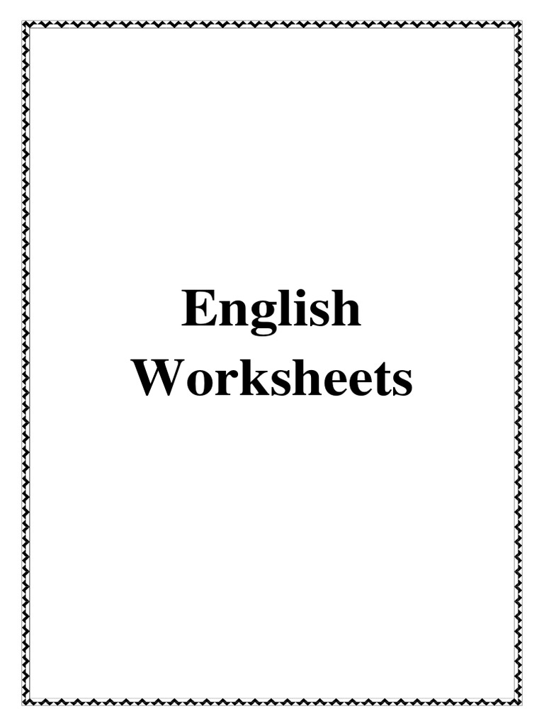 English Worksheets | PDF | Teaching Methods & Materials English Worksheets | PDF | Teaching Methods & Materials