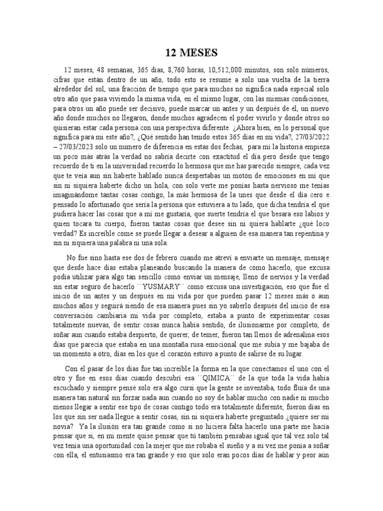12 Meses | PDF | Amor | Verdad