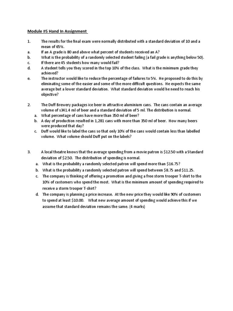 Module #5 Hand in Assignment | PDF