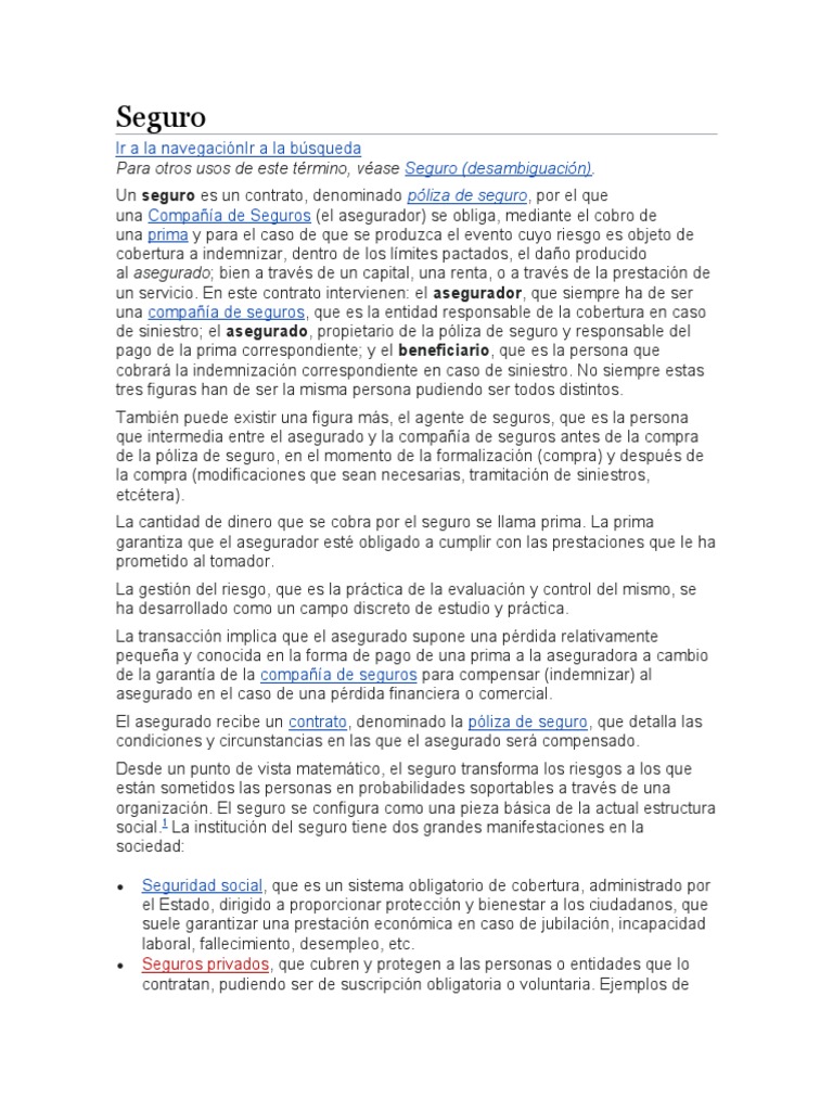 Informacion Seguro y Reaseguro | PDF | Seguro | Reaseguro