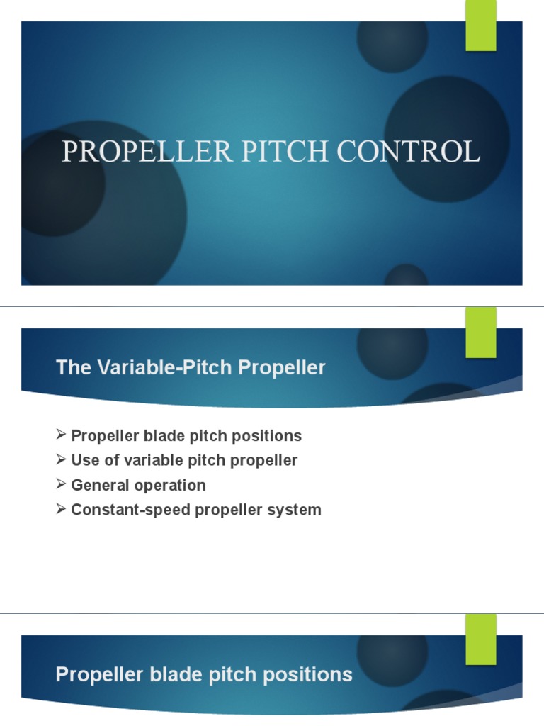 Propeller Pitch Control | PDF