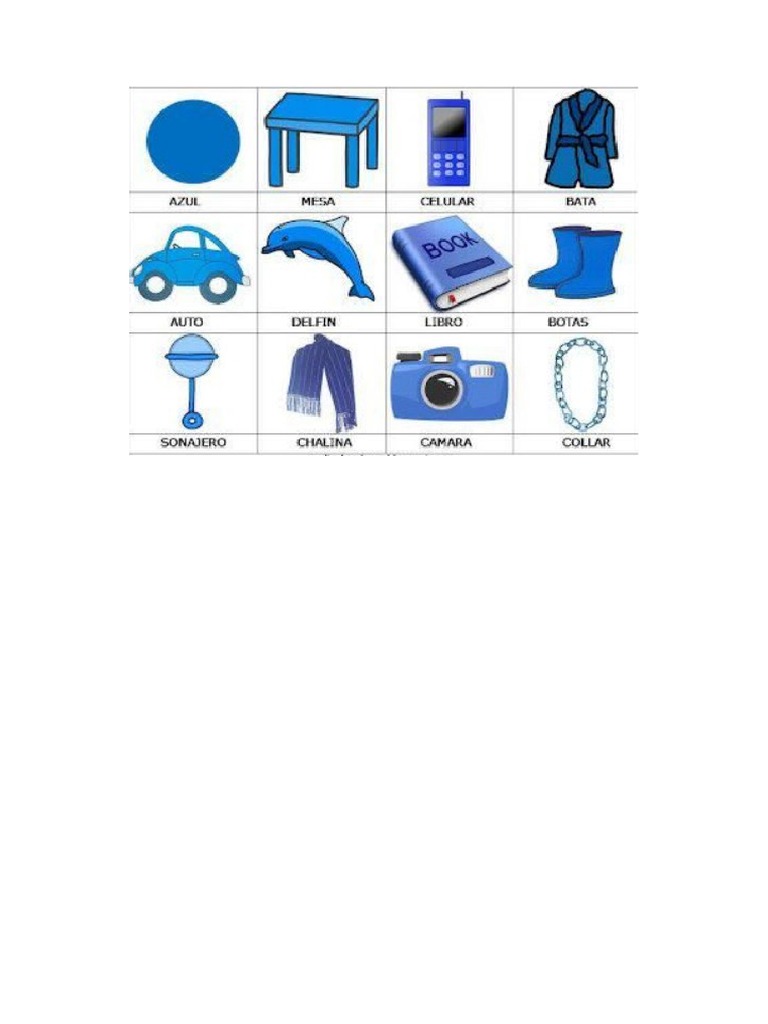 Objetos de Color Azul | PDF
