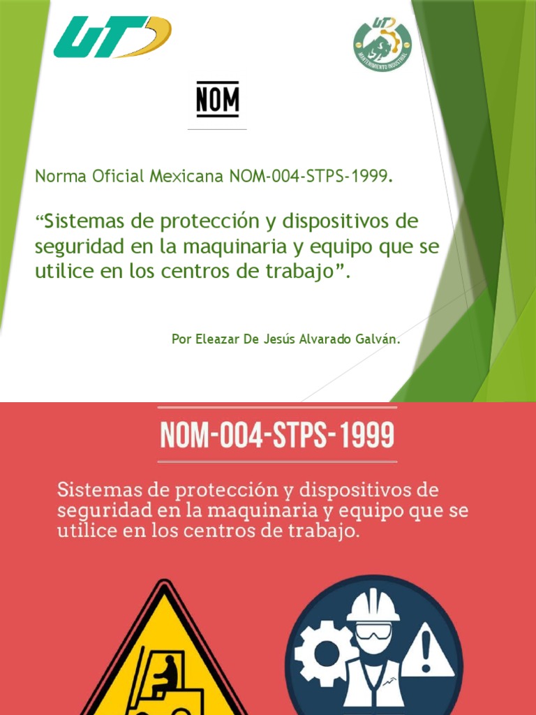 Ppt. Norma Oficial Mexicana NOM-004-STPS-1999 | PDF Ppt. Norma Oficial Mexicana NOM-004-STPS-1999 | PDF