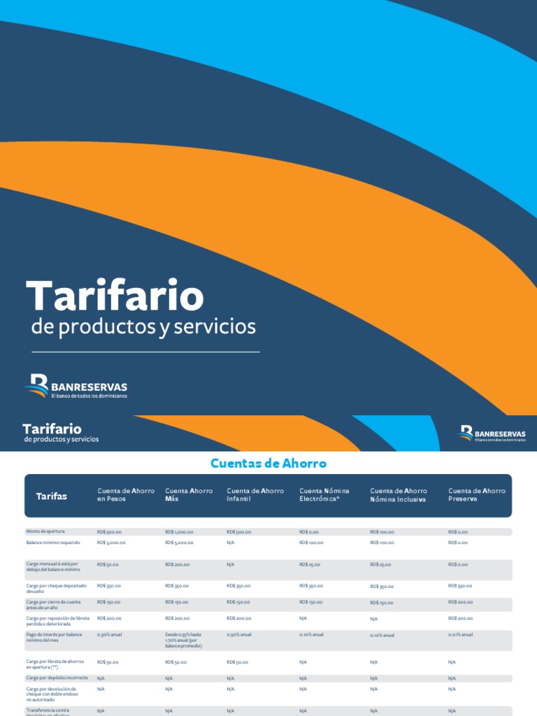 tarifario-de-productos-y-servicios (1) | PDF