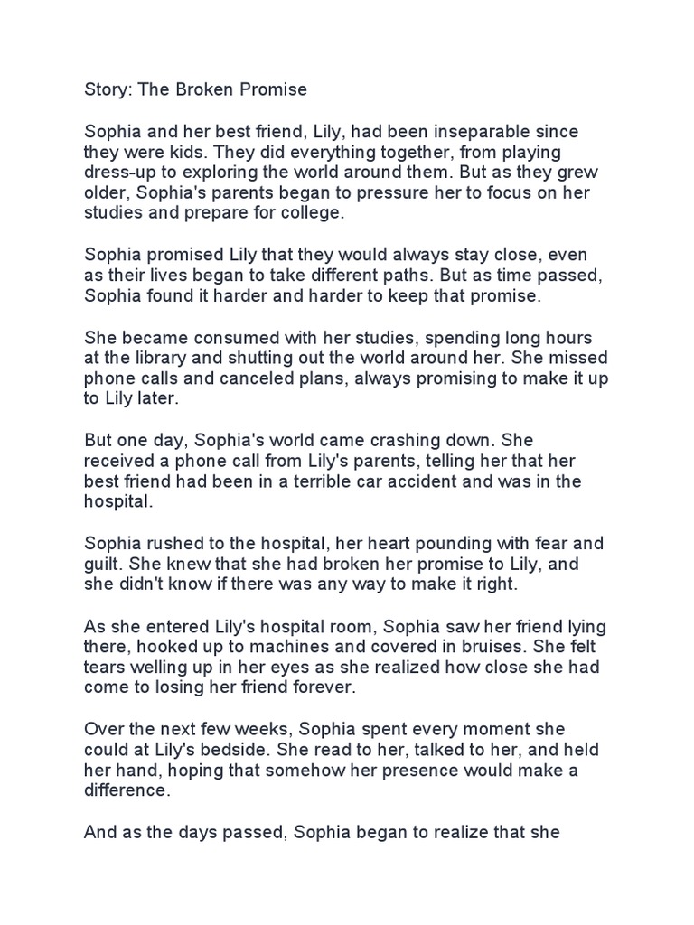 Broken Promise Story | PDF