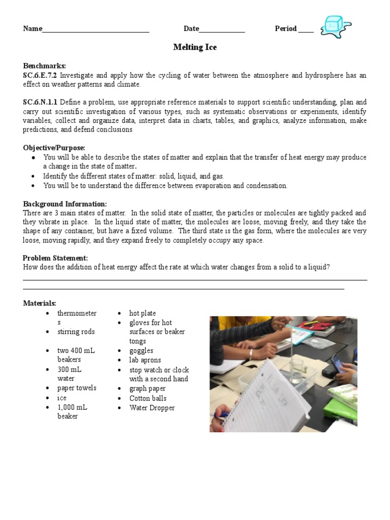 Heating Ice: A Melting Experiment | PDF