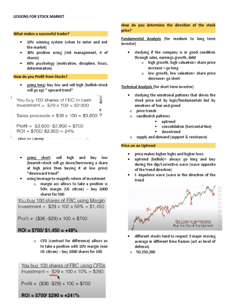 Stock Market Basic Teachings | PDF