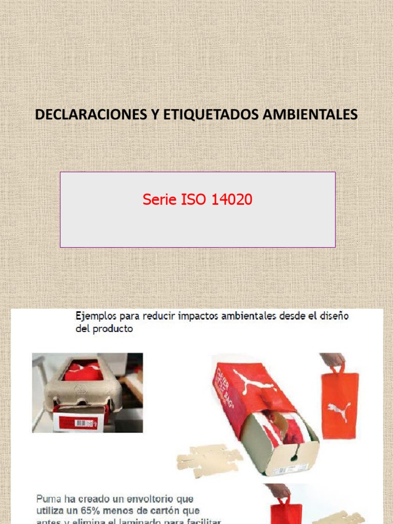 Declaraciones Y Etiquetados Ambientales: Serie ISO 14020 | PDF | Economias