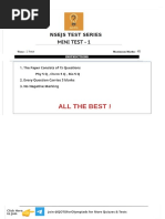 NEST 2025 Full Length Mock Test | PDF