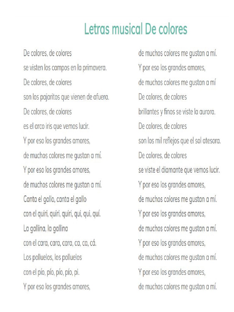 De Colores | PDF