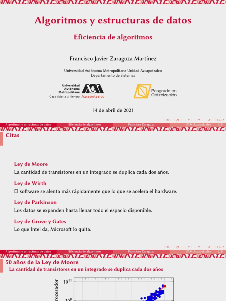 Eficiencia de Algoritmos | PDF | Algoritmos | Hardware de la computadora