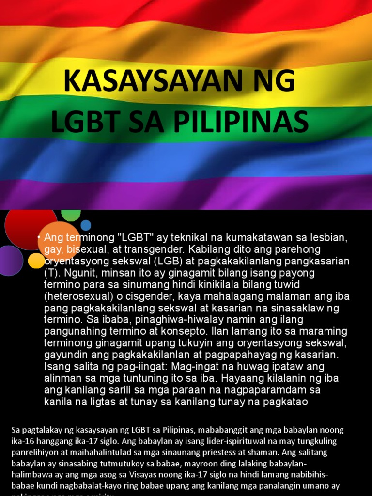 Kasaysayan NG LGBT Sa Pilipinas | PDF