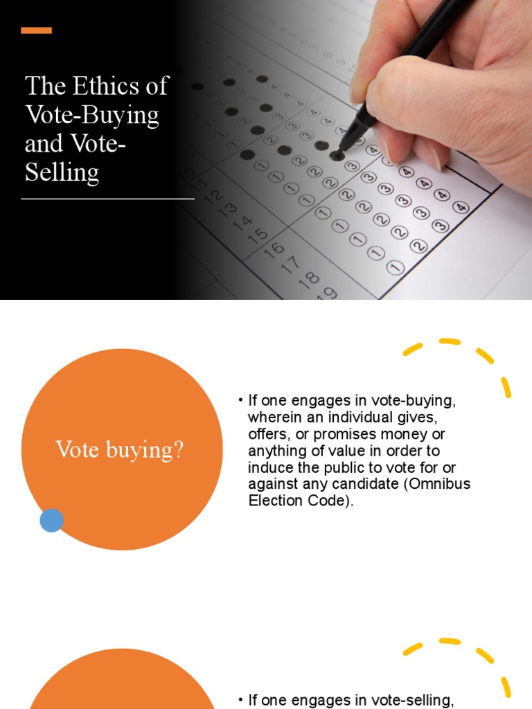Ethics of Vote Buying/Selling | PDF | Electoral Fraud | Business