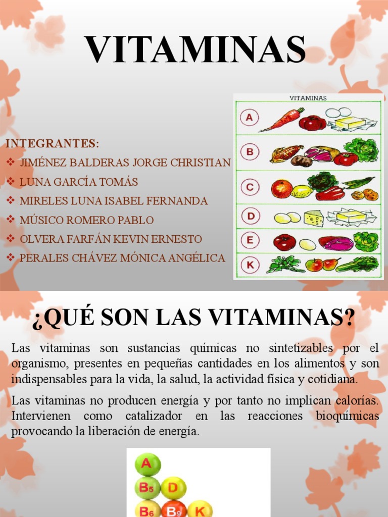 VITAMINAS | PDF | Vitamina | Vitamina e