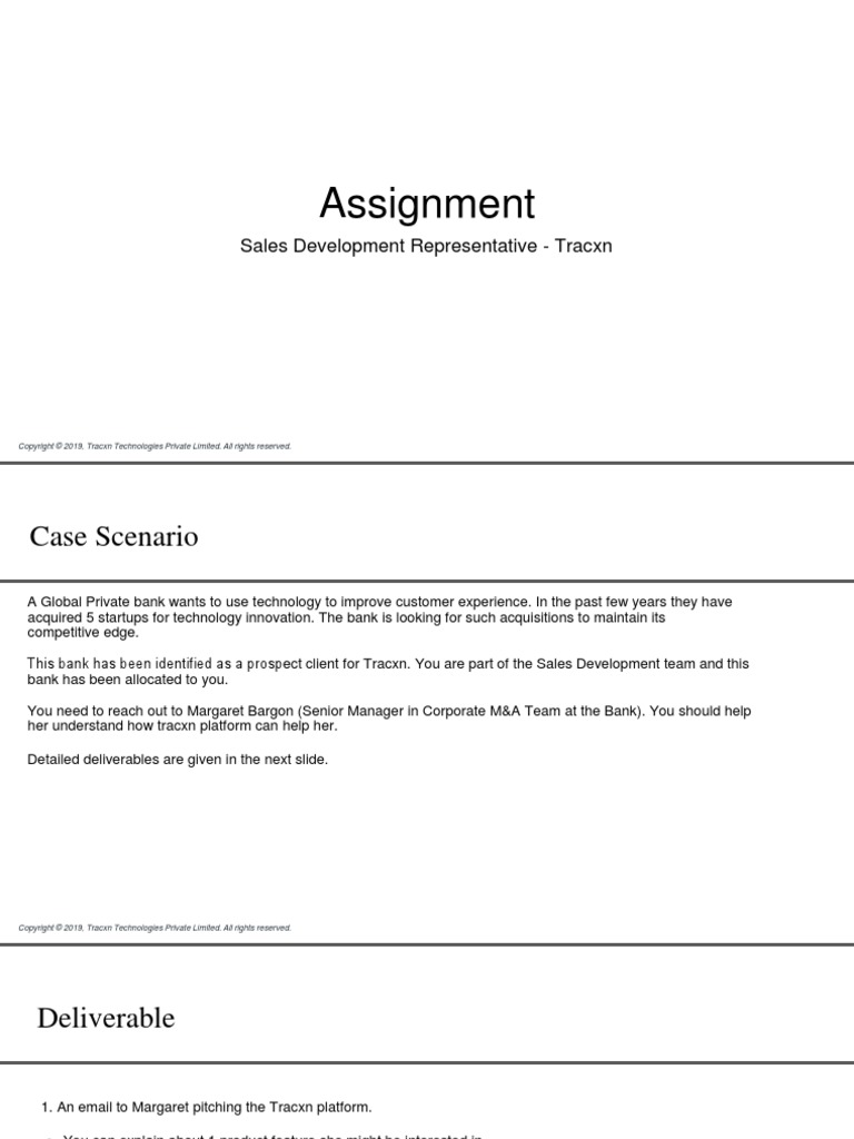 Assignment - Sales Development Representative | PDF | Startup Company ...