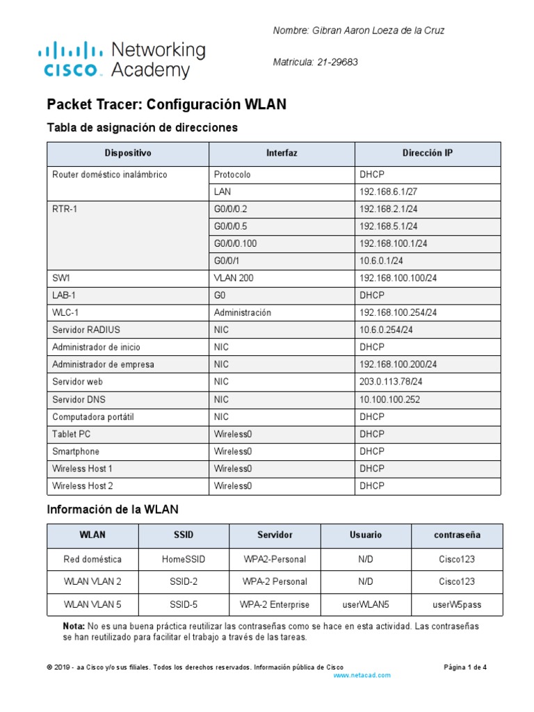 Completado G 13 5 1 Packet Tracer Wlan Configuration Descargar