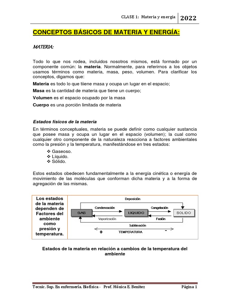Conceptos Clave de Materia y Energía | PDF | Termodinámica | Importar
