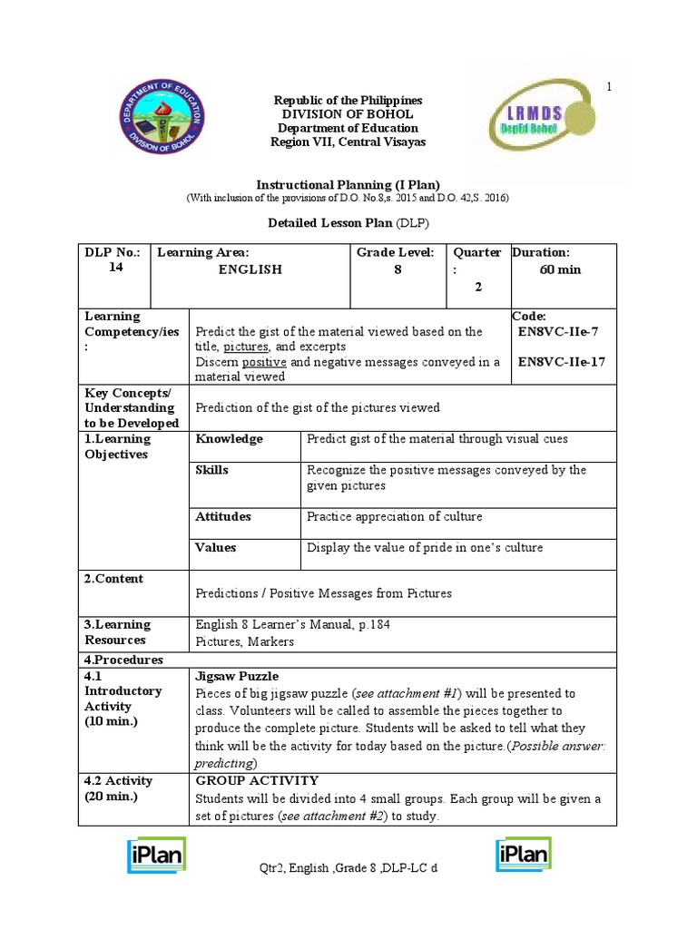 DLP English | PDF | Learning | Lesson Plan