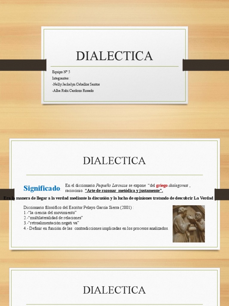 DIALECTICA | PDF | Dialéctico | Enseñando