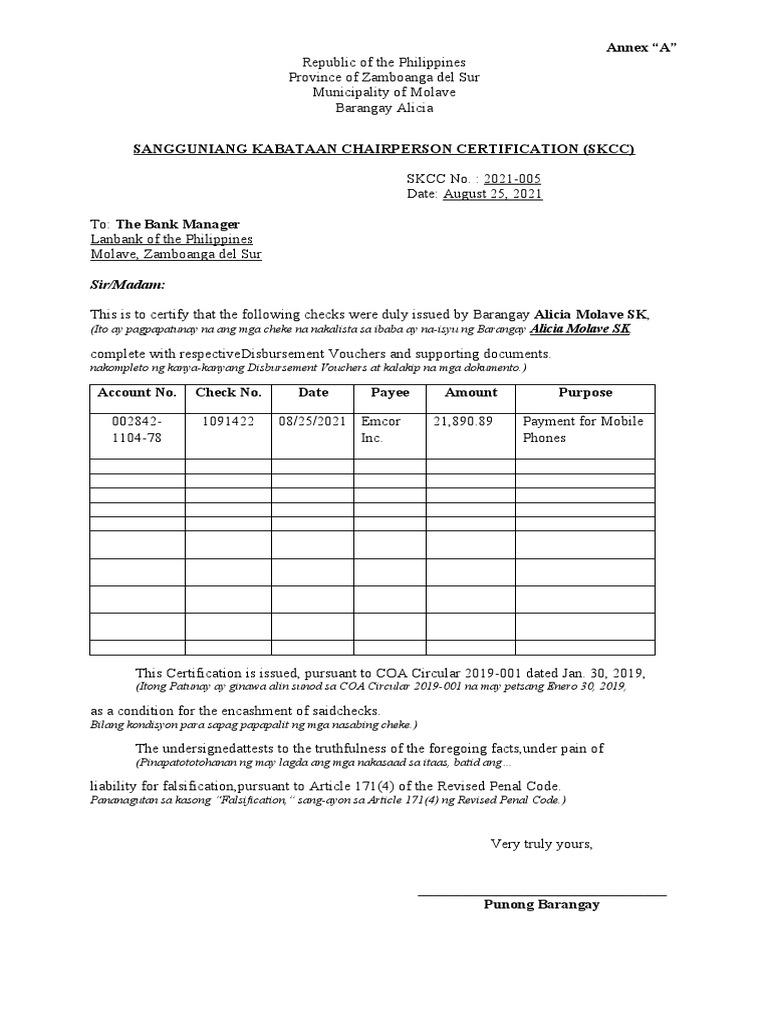 Annex A-PBC | PDF | Money | Banking Technology