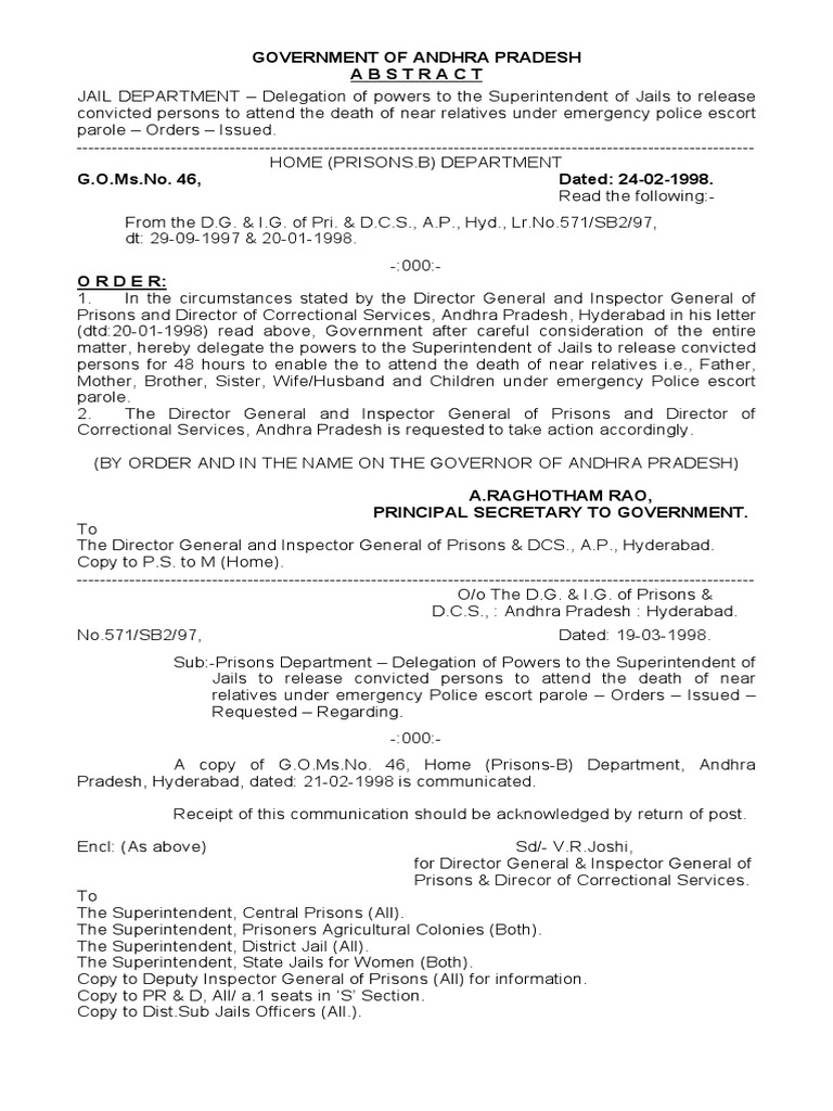 48 Hours Escort Parole Go | PDF | Emergency Services | Criminology