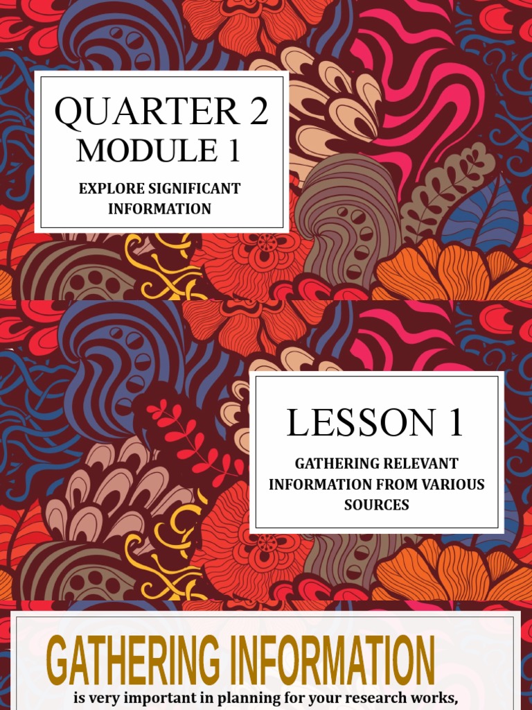 Quarter 2: Explore Significant Information | PDF | Encyclopedias ...