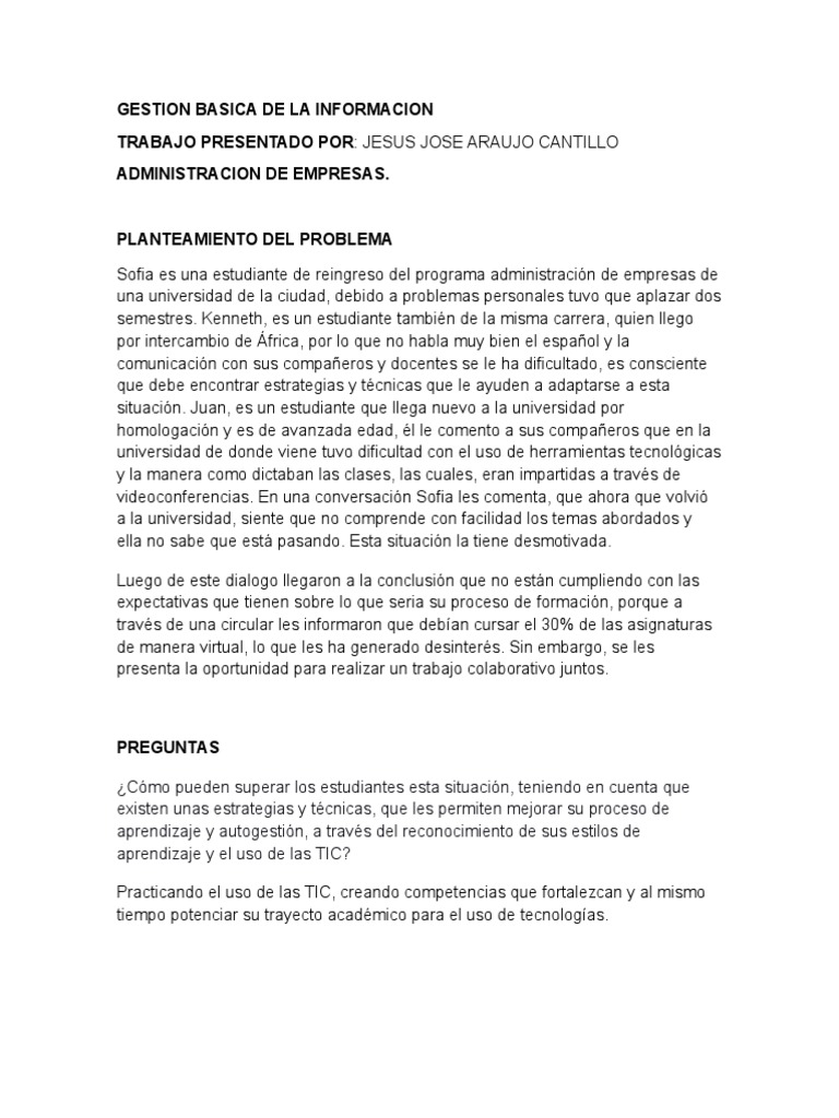 Gestion Basica de La Informacion | PDF