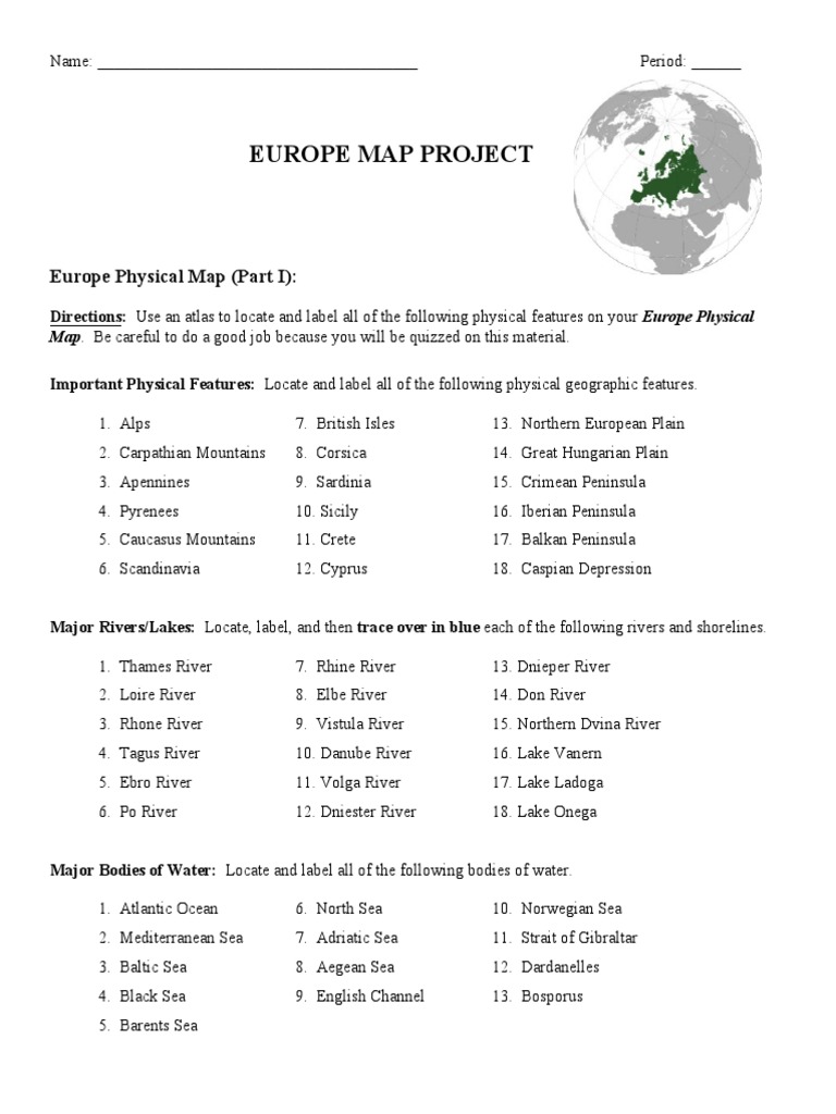 Europe Map Project | PDF