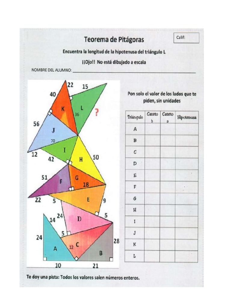 Teorema de Pitagoras | PDF