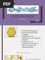 Market Integration | PDF | Mergers And Acquisitions | Market (Economics)