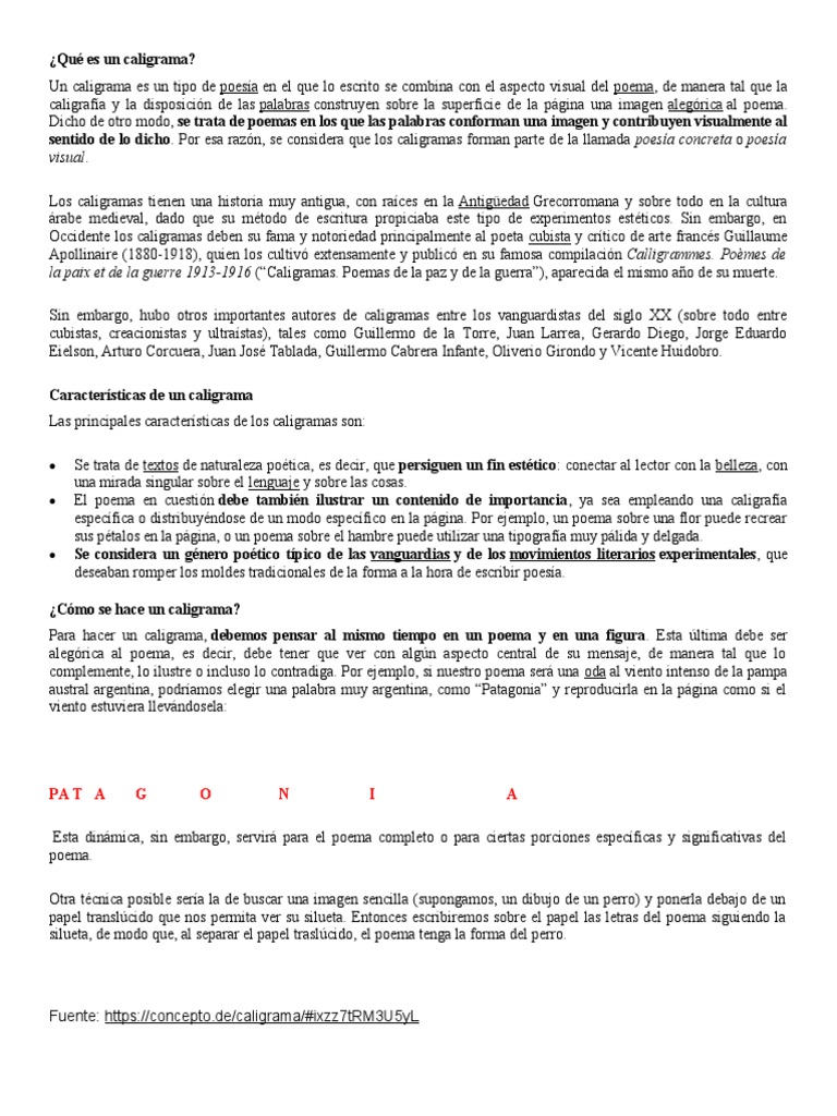 Qué Es Un Caligrama | PDF