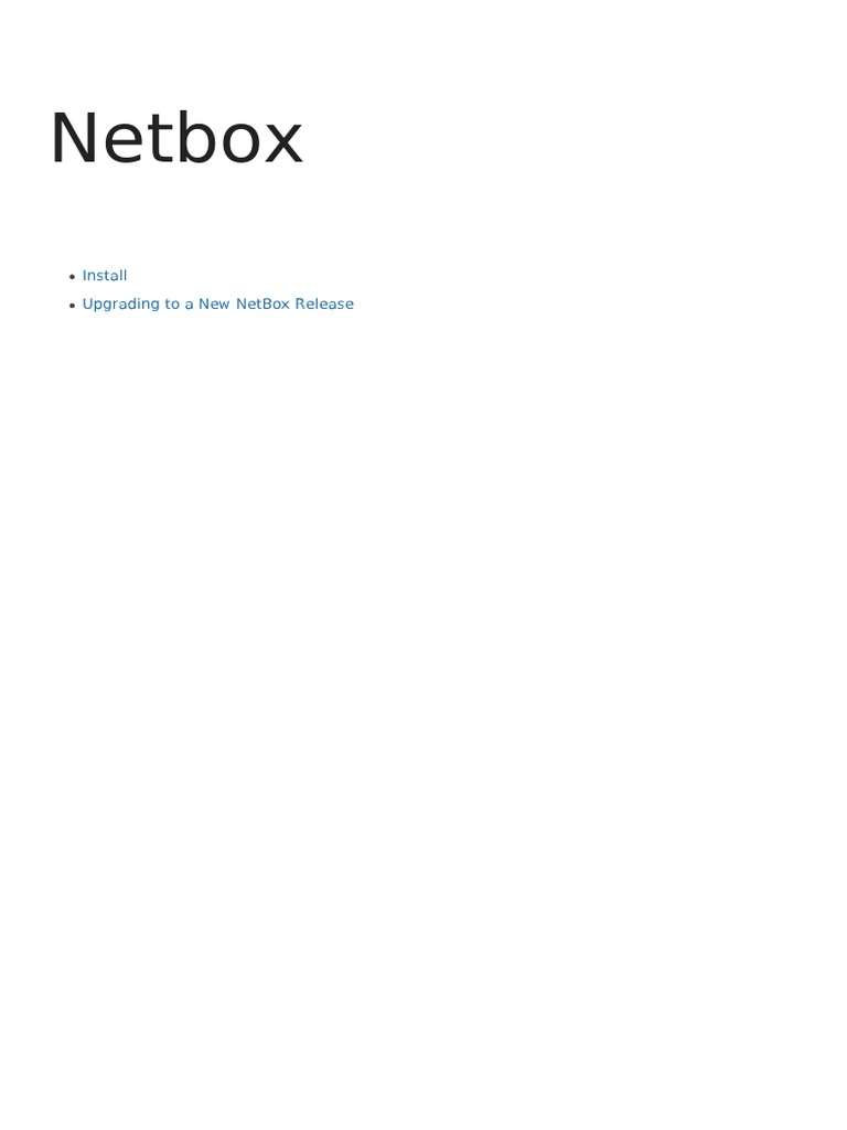 Netbox | PDF | Networking | Internet & Web