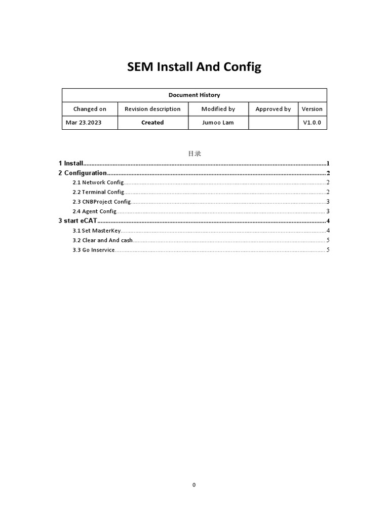 SEM Install Configuration Manual | PDF