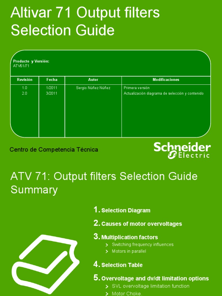 ATV71 - Output Filters Selection Guide - v2 | PDF
