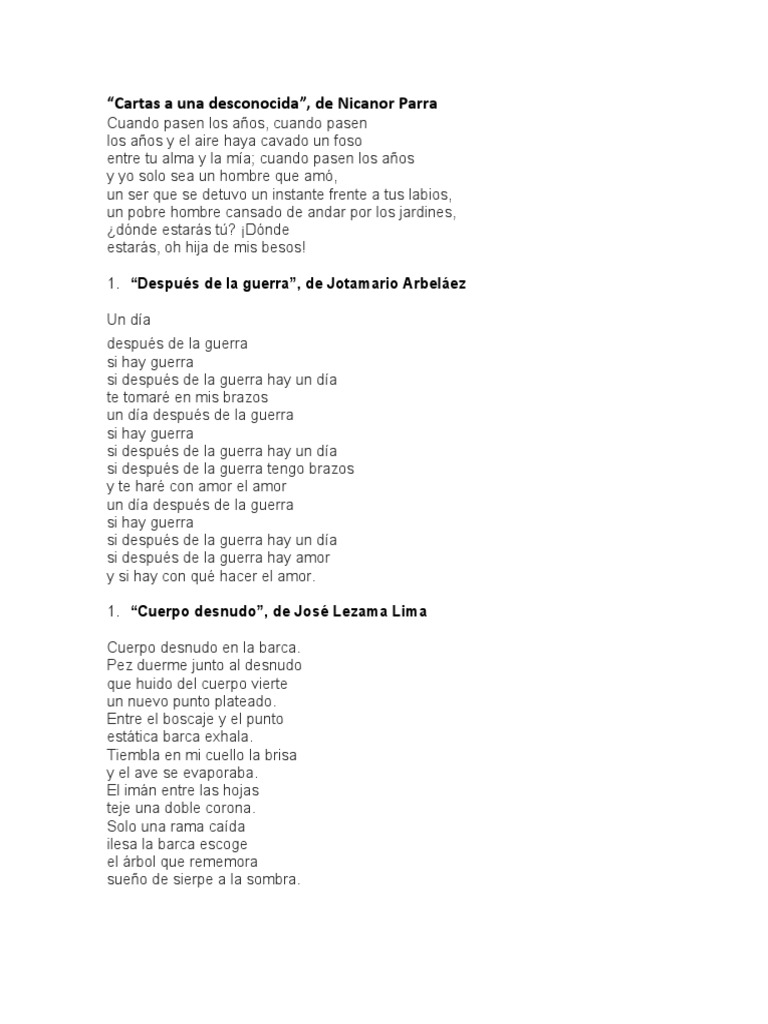 Cartas A Una Desconocida | PDF