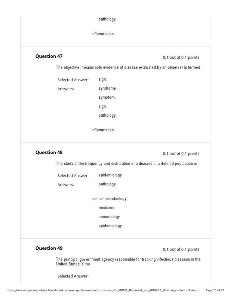 Quiz Chapter 14 - 20-27 | PDF | Infection | Pathogen