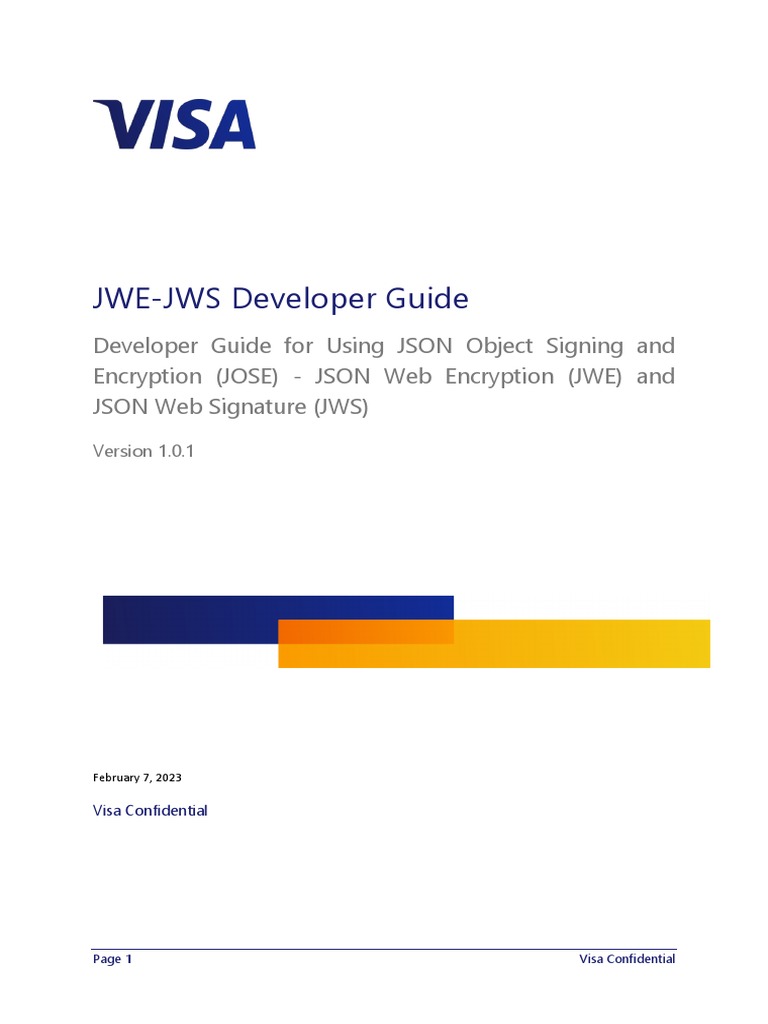 JWE-JWS User Guide v1.0.1 | PDF | Key (Cryptography) | Encryption