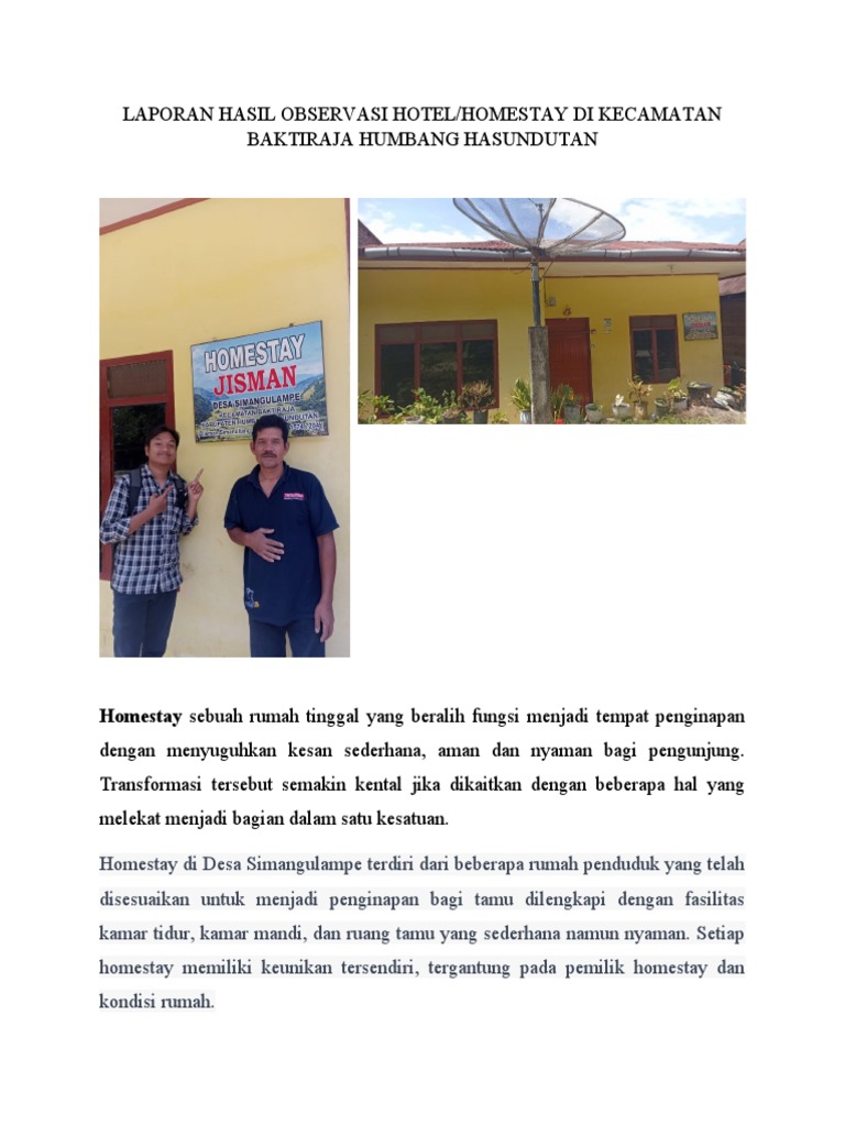 Laporan Hasil Observasi Hotel | PDF