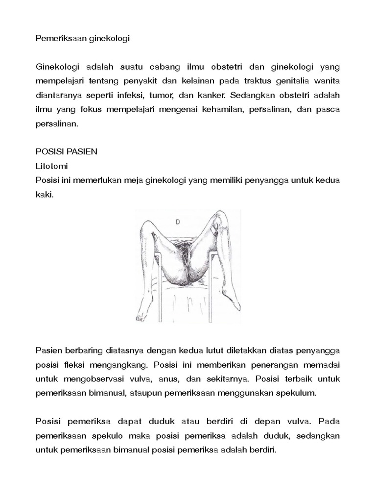 Pemeriksaan Ginekologi | PDF Pemeriksaan Ginekologi | PDF