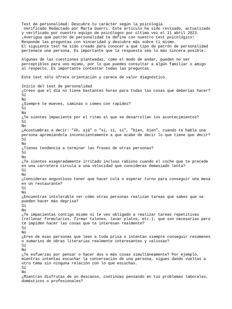 Test de Introversion Extroversion | PDF