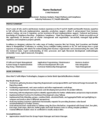 Sap PP Sample Resume 3 | PDF | Concrete | Information Technology Management