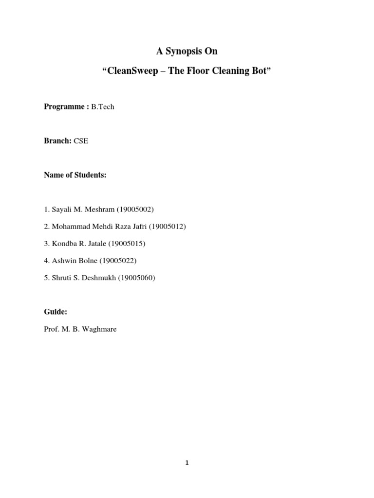 Synopsis Format | PDF