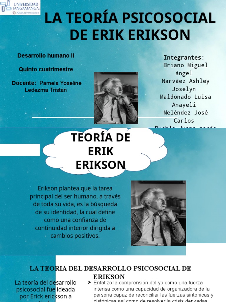 La Teoría Psicosocial de Erik Erikson | PDF | Adolescencia | Sigmund Freud