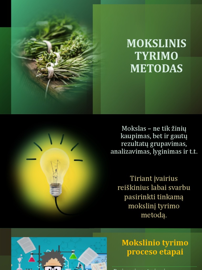 Mokslinis Tyrimo Metodas | PDF