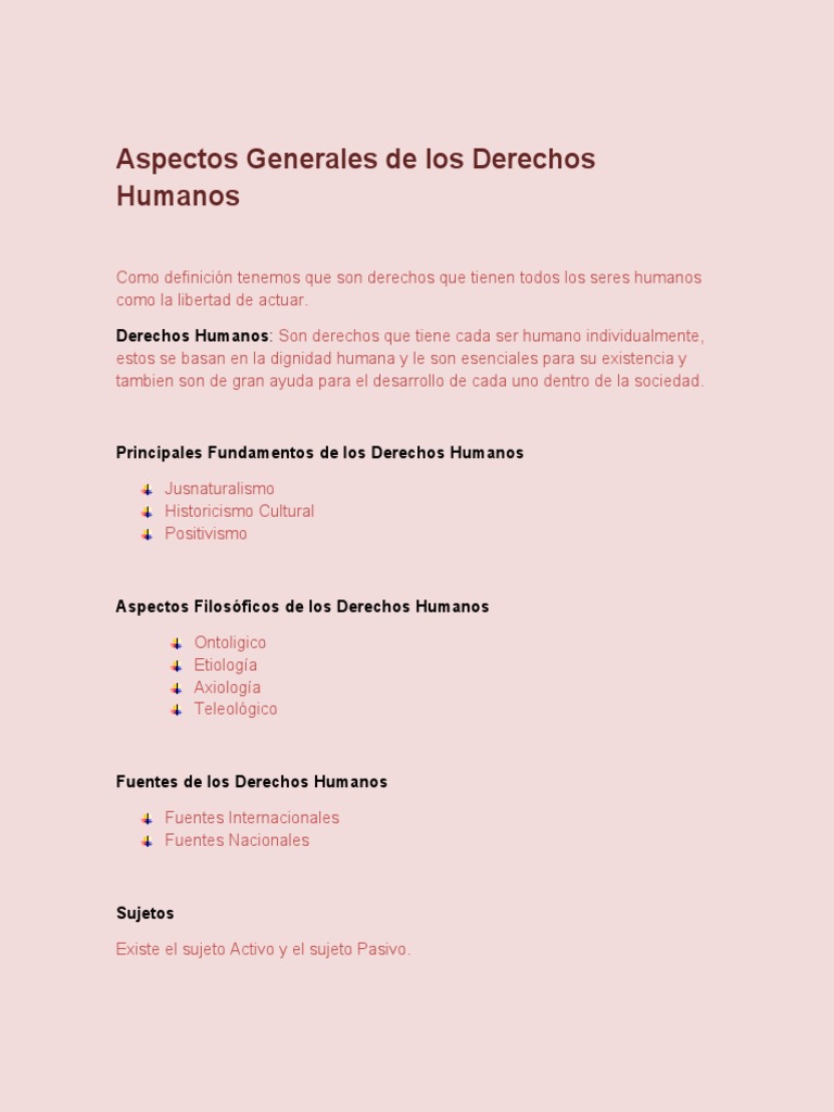 Tarea 1 Aspectos Generales de Los Derechos Humanos | PDF