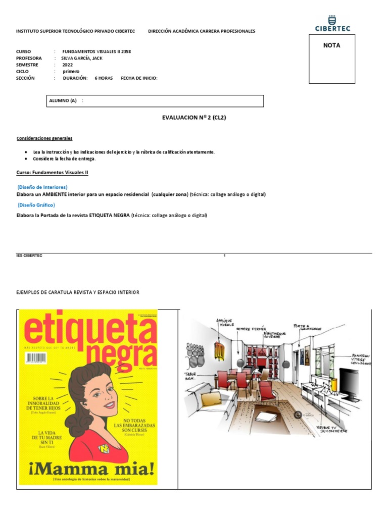 Evaluación CL2: Fundamentos Visuales II | PDF