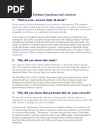 Thesis Defense Questions and Answers | PDF | Likert Scale | Matter