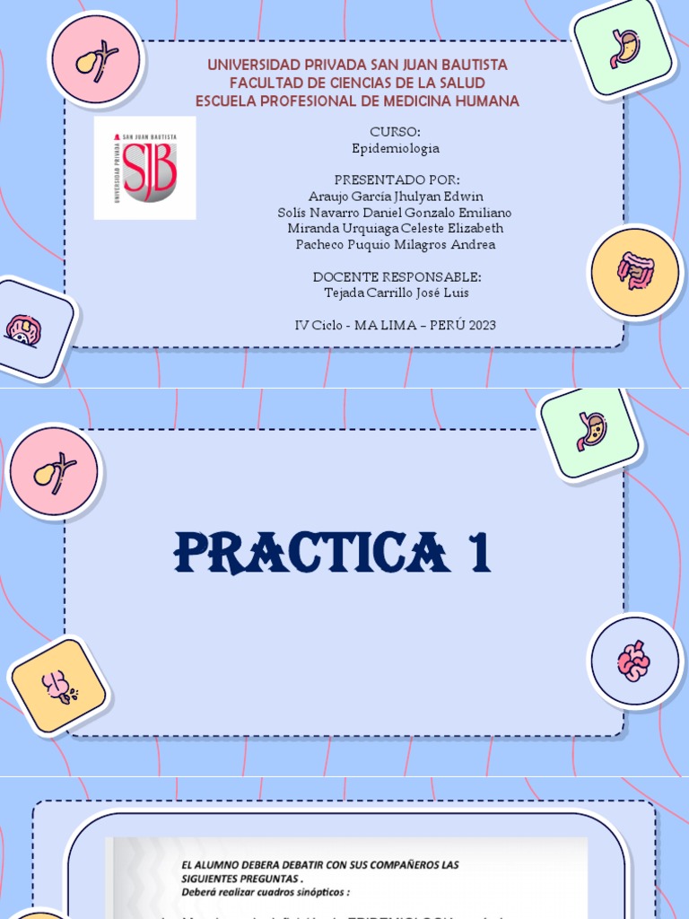 Practica 1 y 2 Trabajo de Epidemio | PDF